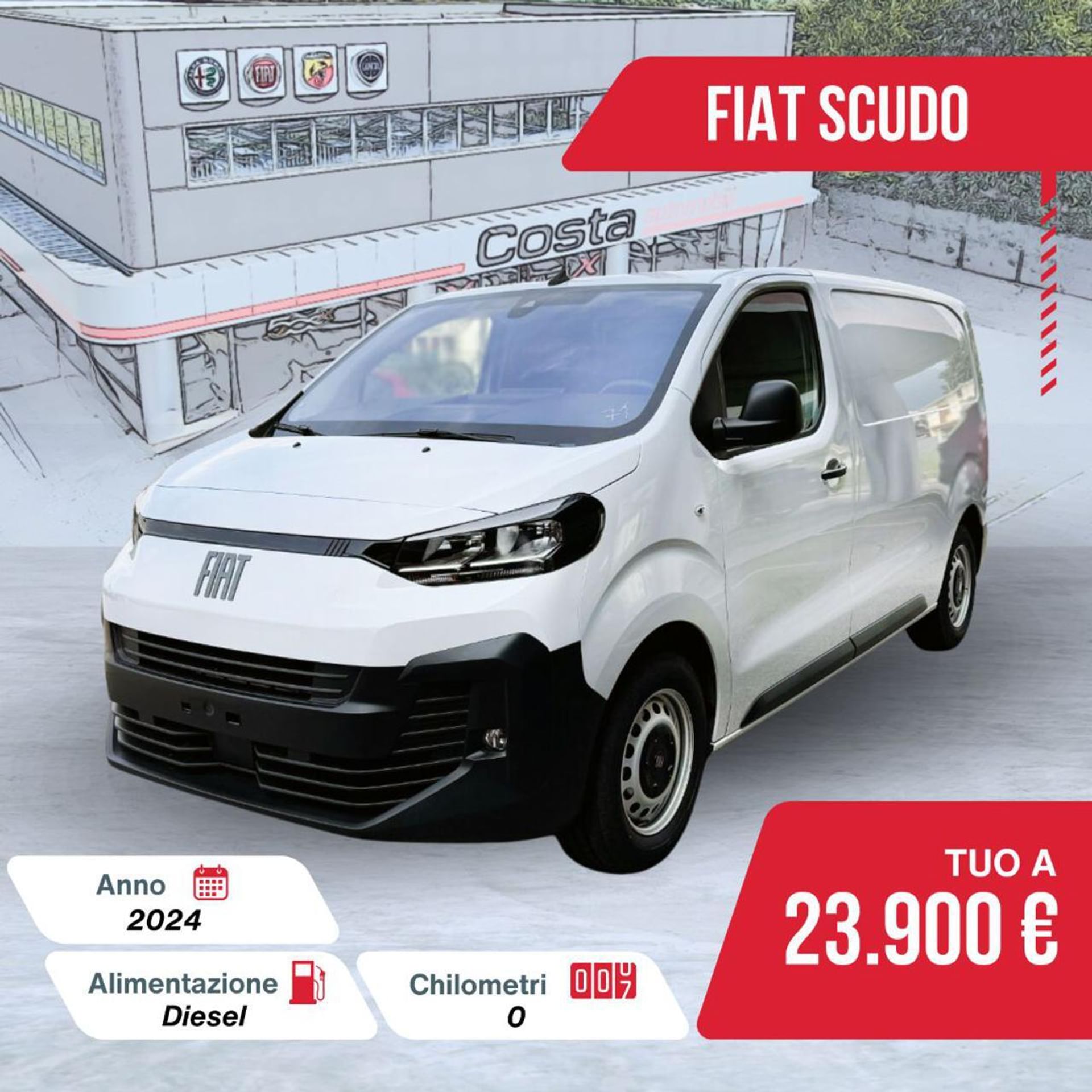 Fiat Scudo 1.5 BlueHDi 120CV PL-TN Furgone Nuova Diesel con 0 km a ...