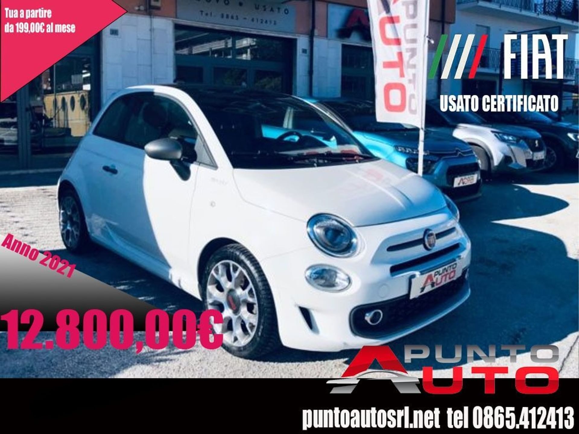 Fiat 500 1.0 Hybrid Sport Usata Ibrida Benzina con 70.000 km a Isernia ...