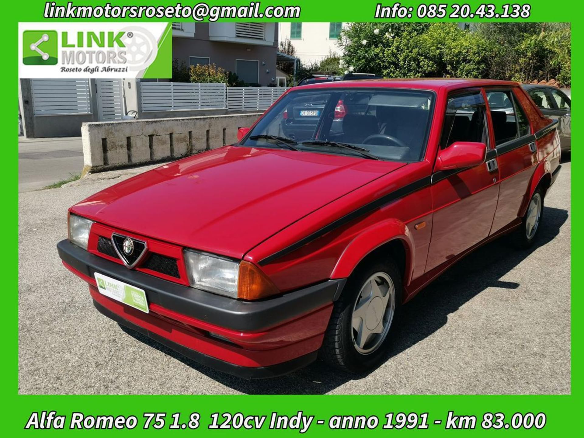 Alfa Romeo 75 1.8 IE 120cv Indy - Conservata Usata Benzina con 83.500 ...